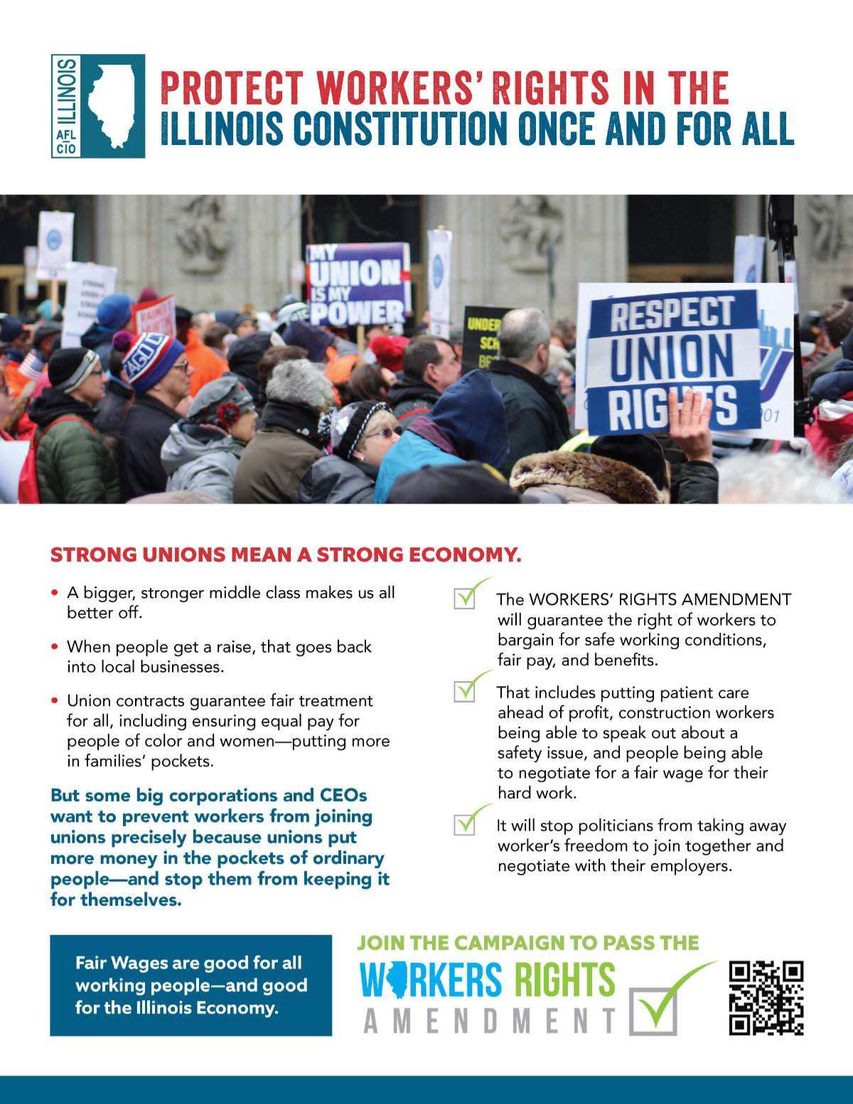 Protect Worker's Rights in the Illinois Constitution