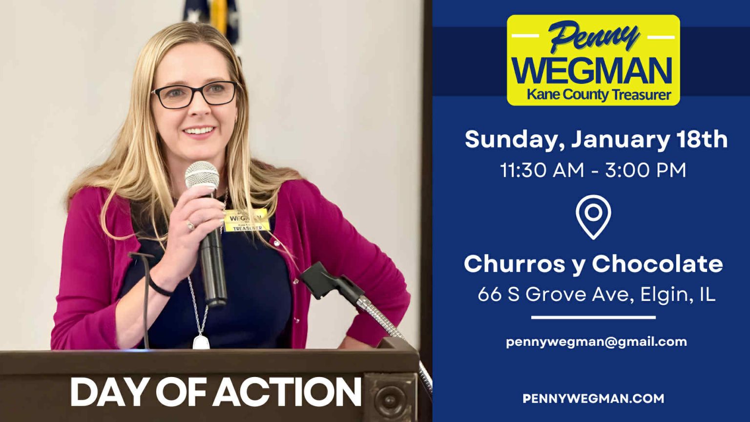 Penny Wegman Day of Action – Kane County Democrats